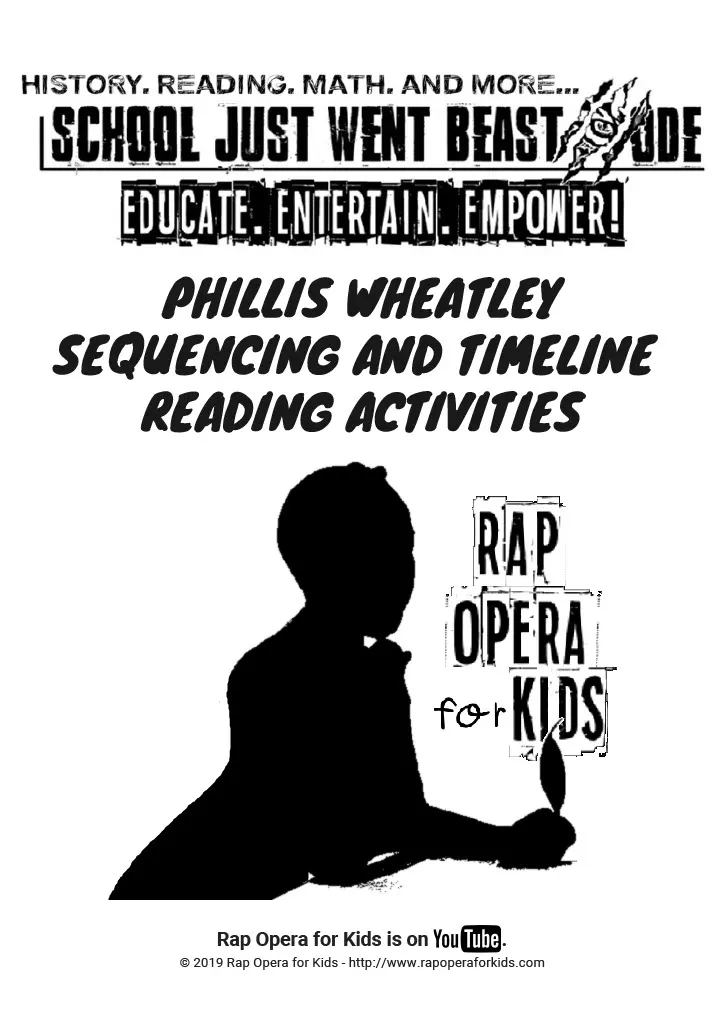 Sequencing Activities: Phillis Wheatley | Nonfiction Passage with ...