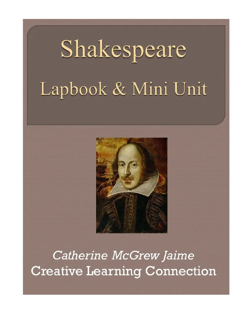 Shakespeare - Lapbook & Mini Unit by Teach Simple