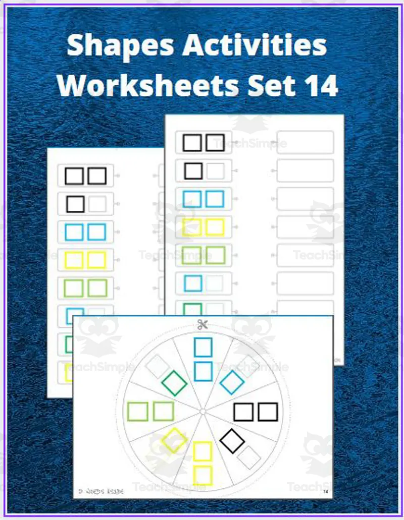 Shapes Activities Worksheets Set 14 by Teach Simple