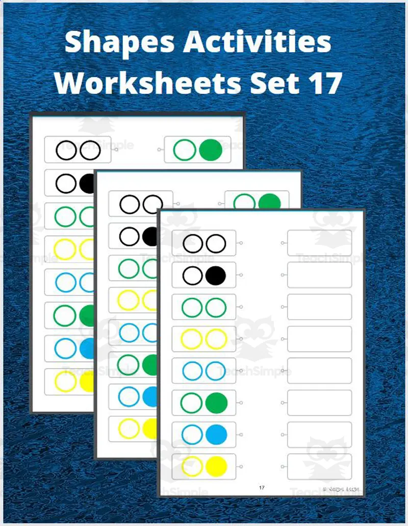 Shapes Activities Worksheets Set 17 by Teach Simple