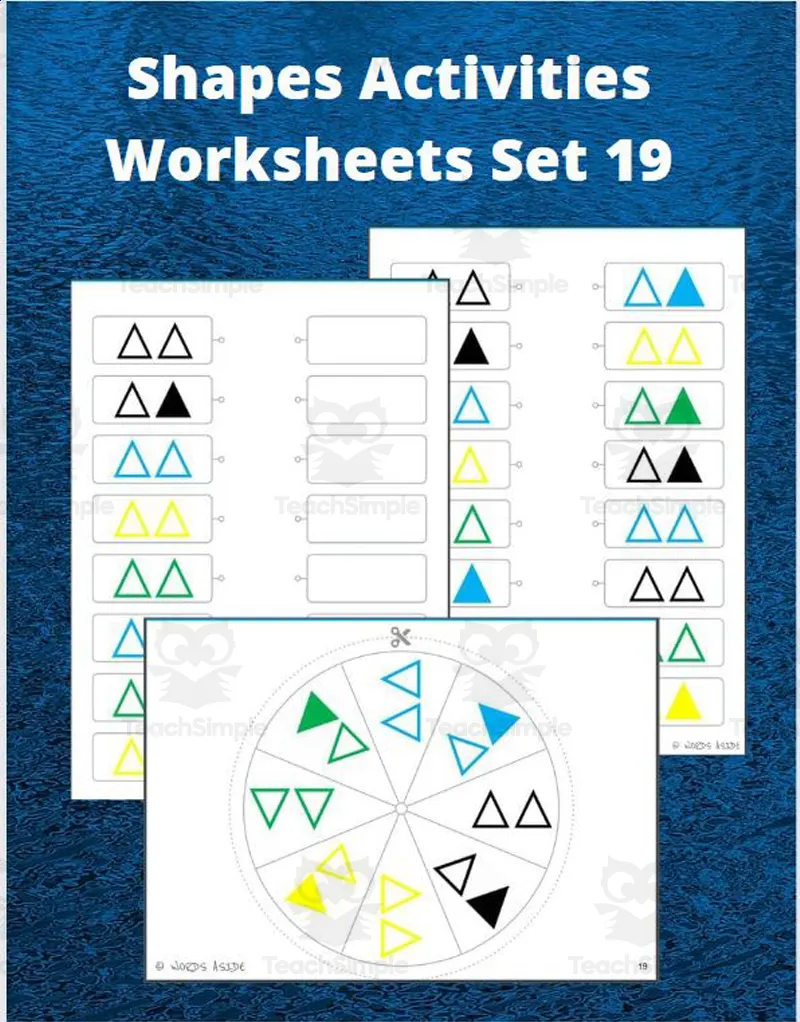 Shapes Activities Worksheets Set 19 by Teach Simple