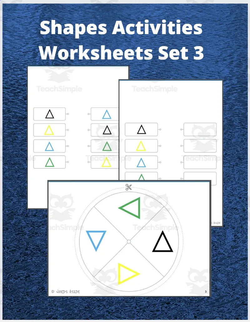 Shapes Activities Worksheets Set 3 by Teach Simple