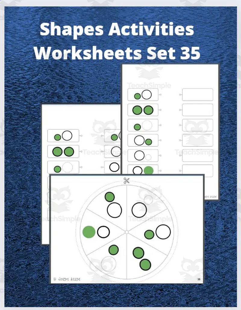 Shapes Activities Worksheets Set 35 by Teach Simple