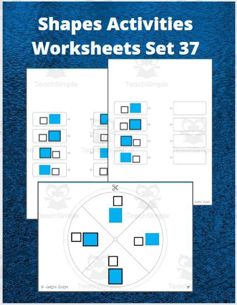 Shapes Activities Worksheets Set 37 by Teach Simple