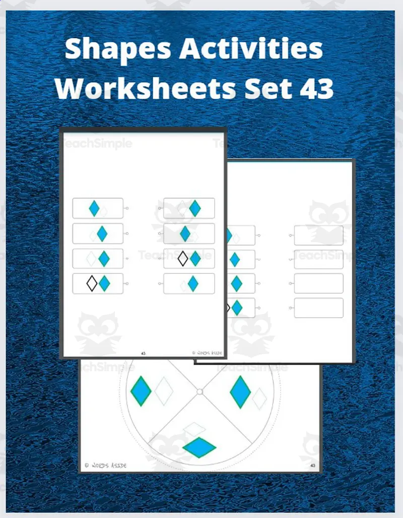 Shapes Activities Worksheets Set 43 by Teach Simple