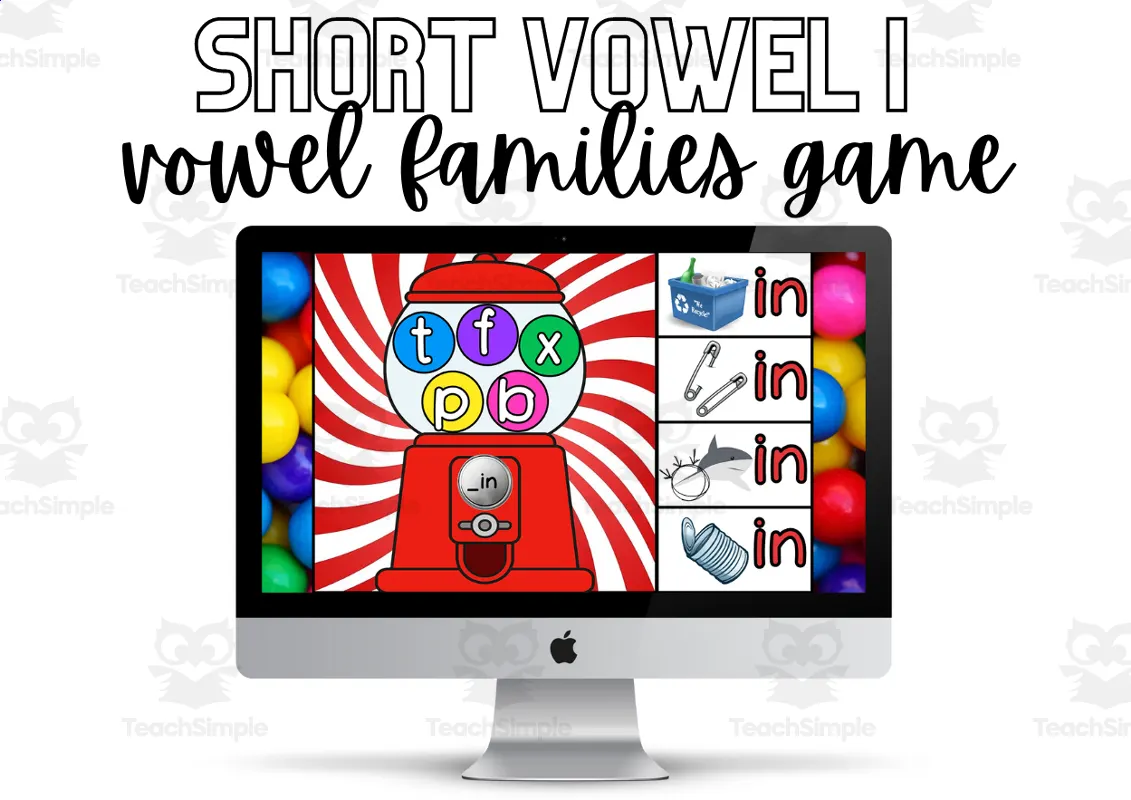 Short i Vowel Families Making Words Game by Teach Simple