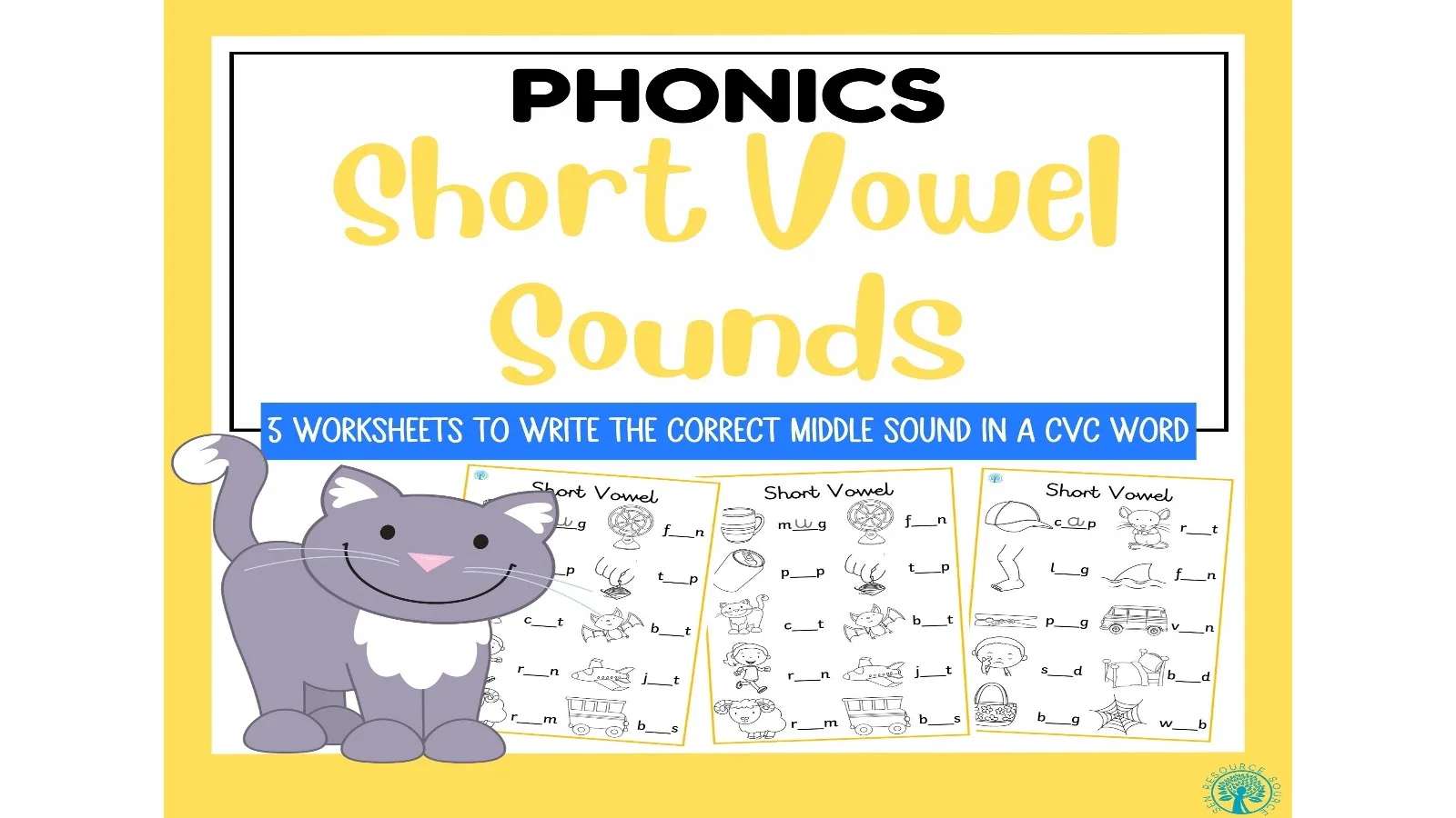 Short Vowel Sounds in CVC Words by Teach Simple