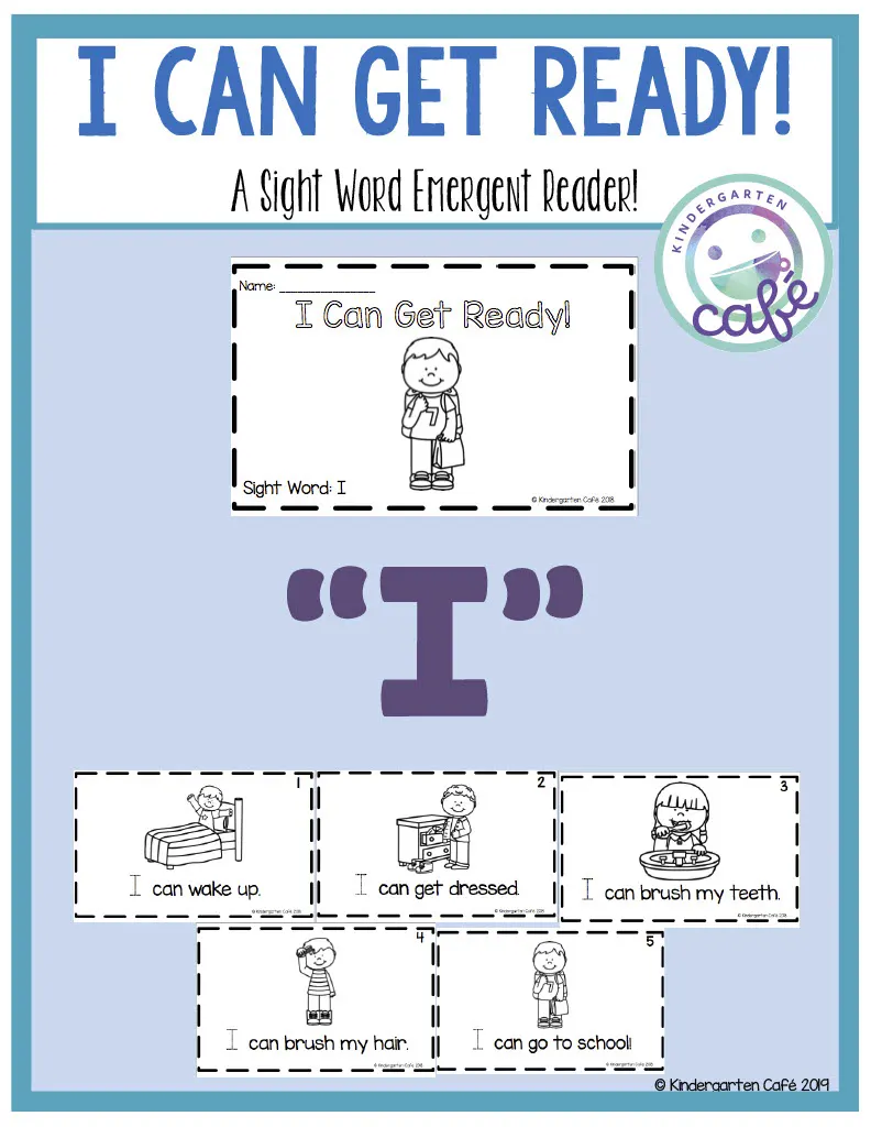 Sight Word Emergent Reader: I Can Get Ready Printable Booklet | "I ...