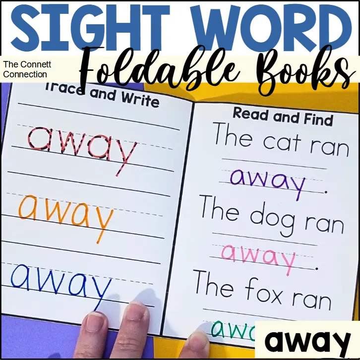 Sight Word Foldable Book: away by Teach Simple
