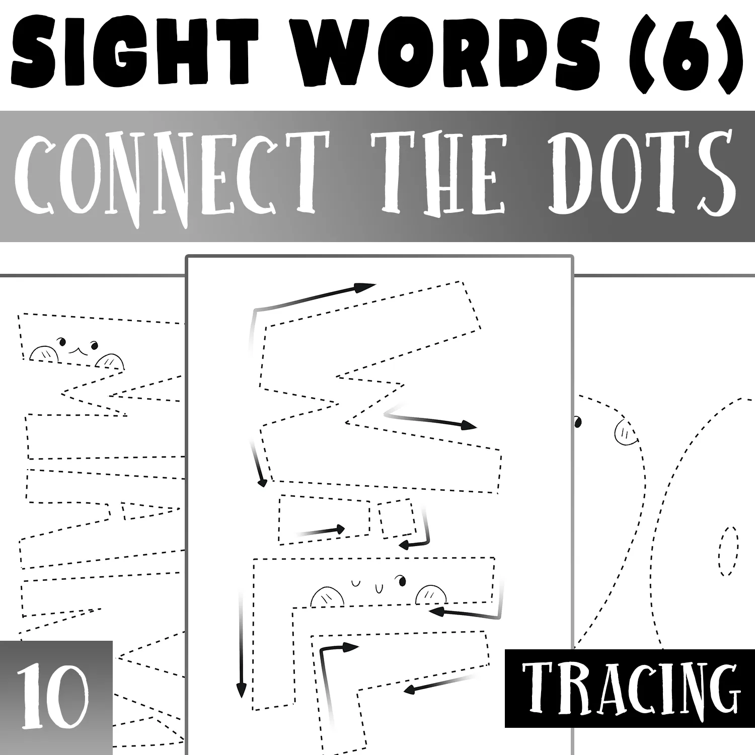 Sight Words Dot to Dot (6) Worksheet Activity For Morning Work by Teach ...