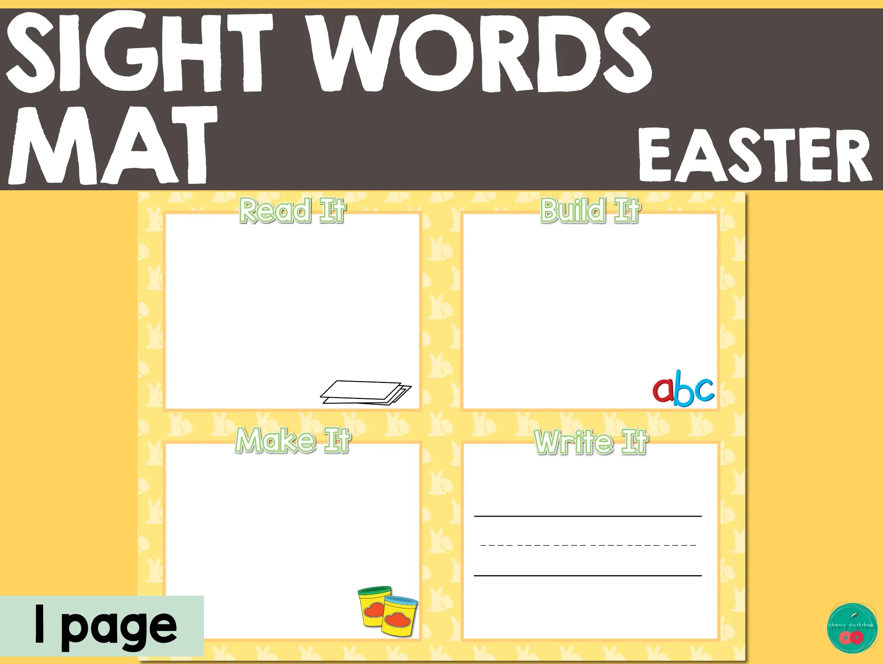 Sight Words Mat - Easter by Teach Simple