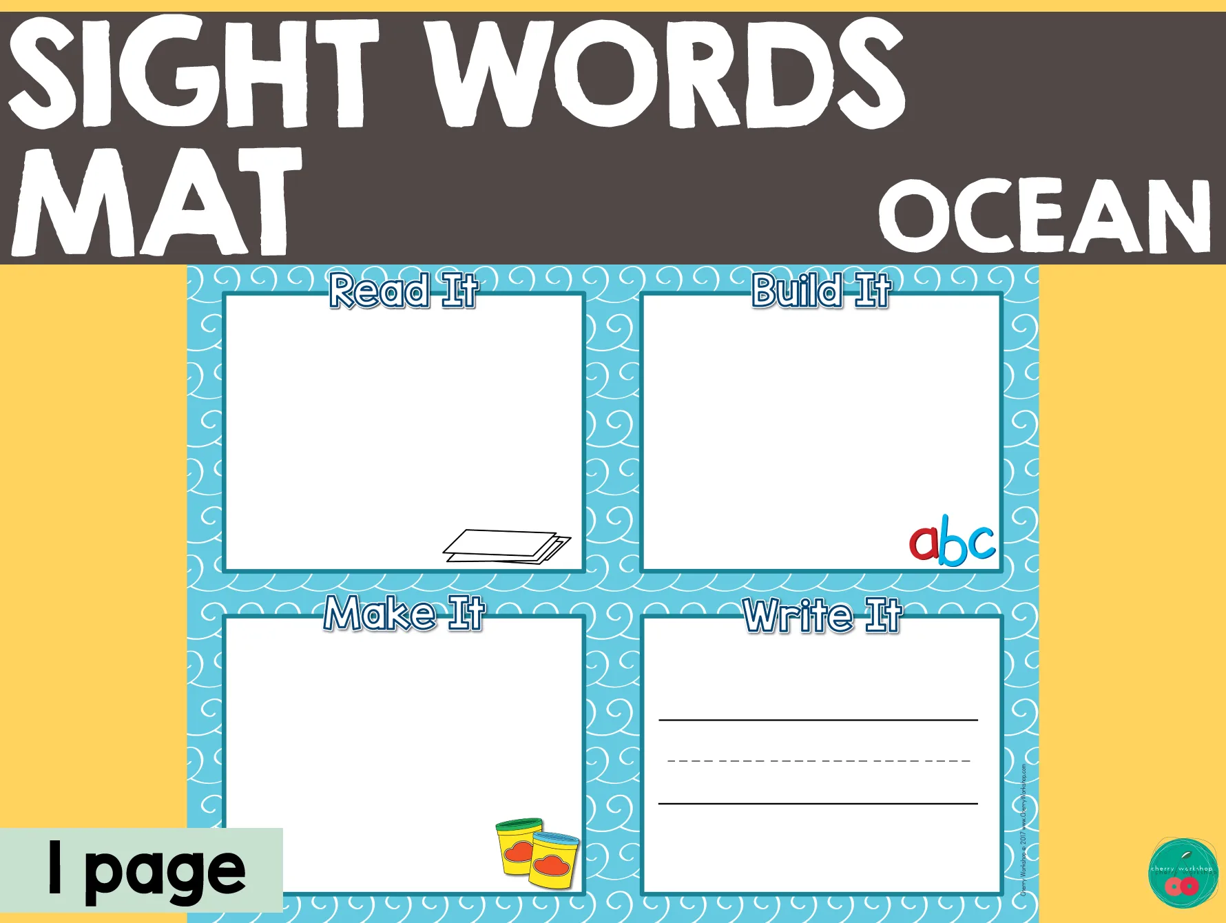 Sight Words Mat - Ocean by Teach Simple
