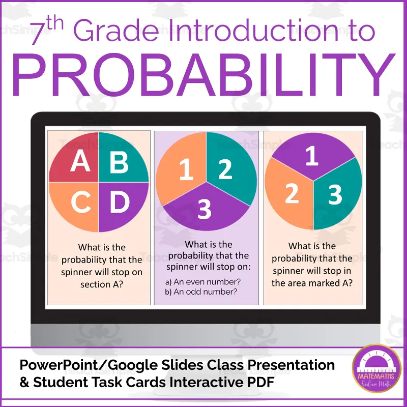 Simple Probability Lesson Activity and Exit Ticket by Teach Simple