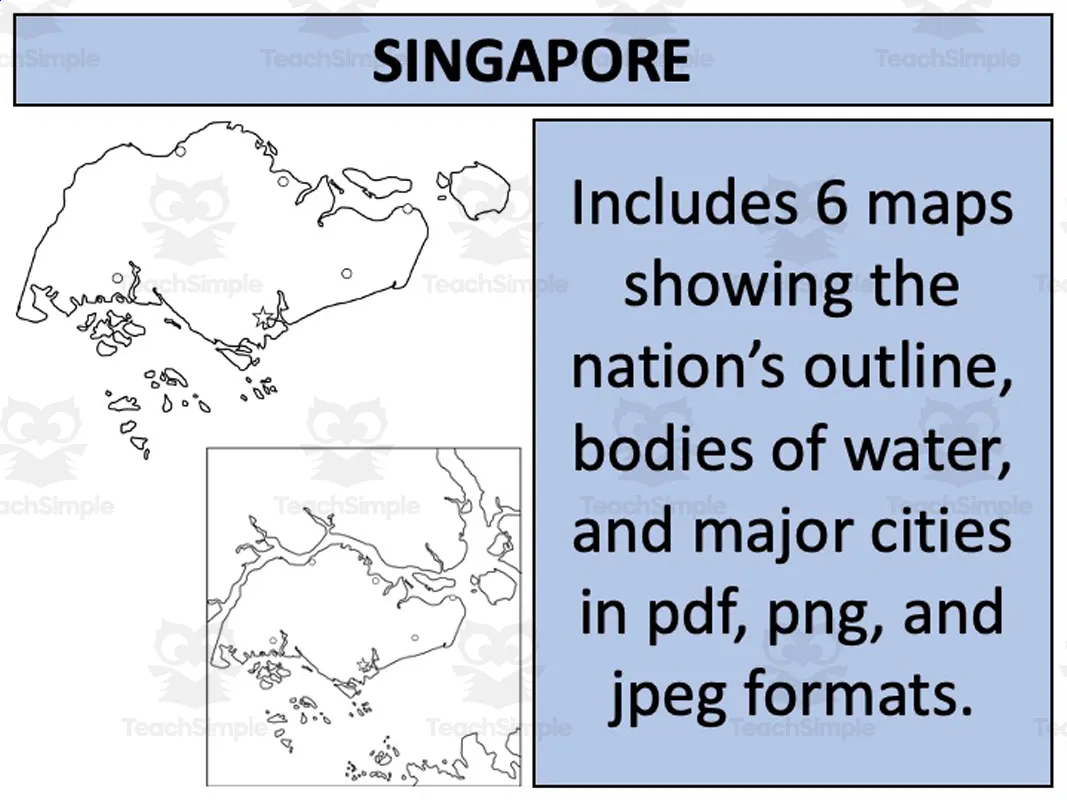 Singapore Map Resources by Teach Simple