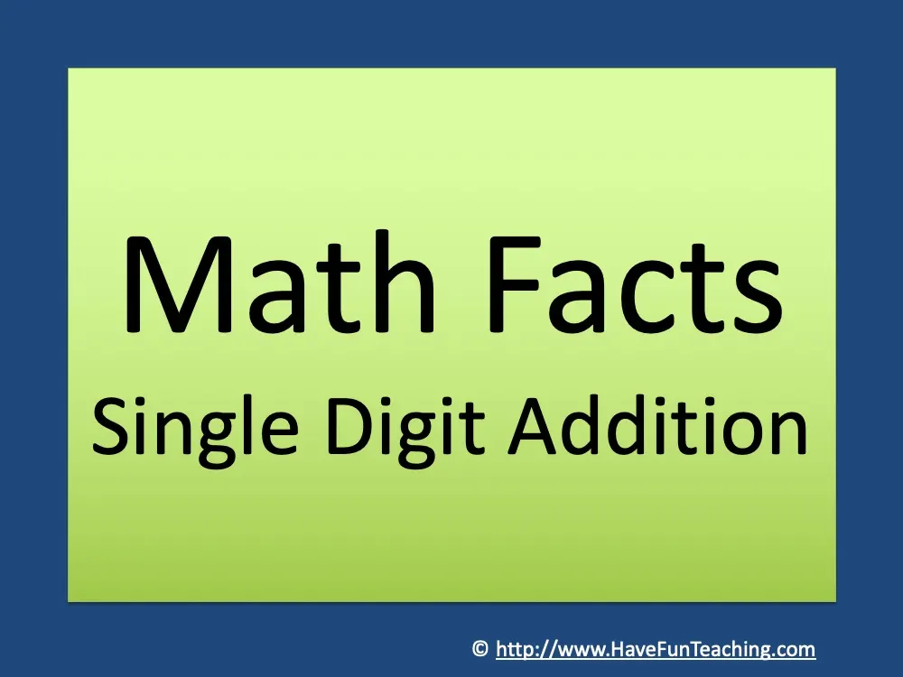 Single Digit Addition Smartboard Activity by Teach Simple