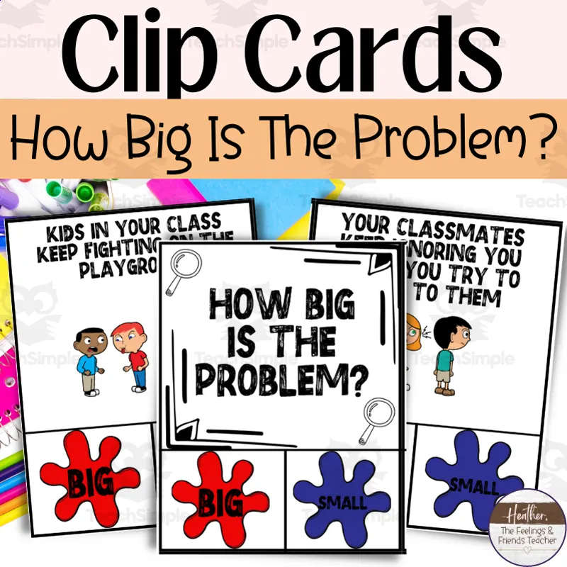 Size of The Problem Clip Cards For Understanding Size of The Problem by ...