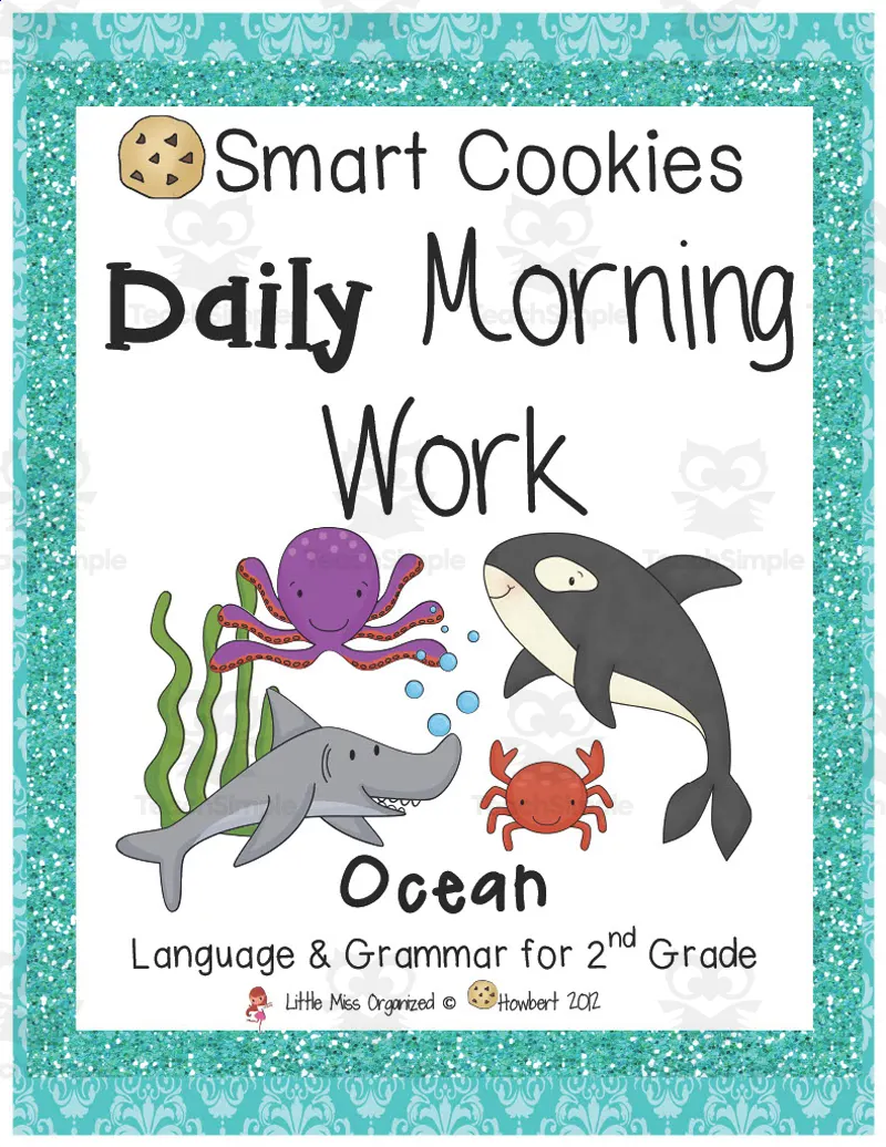 Smart Cookies Daily Morning Work | Ocean Language and Grammar by Teach ...