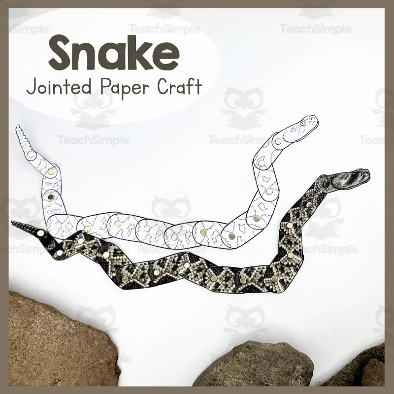 Snake | Jointed Animal Craft | Articulated Craft by Teach Simple