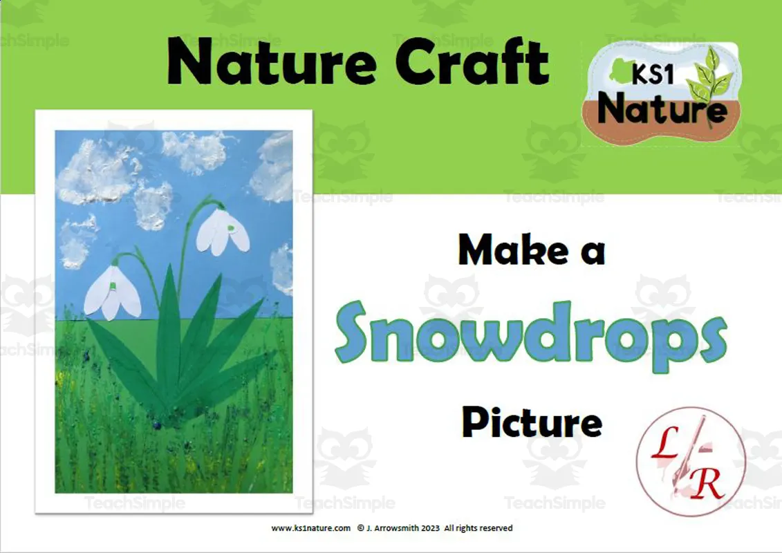Snowdrops Picture to Make by Teach Simple