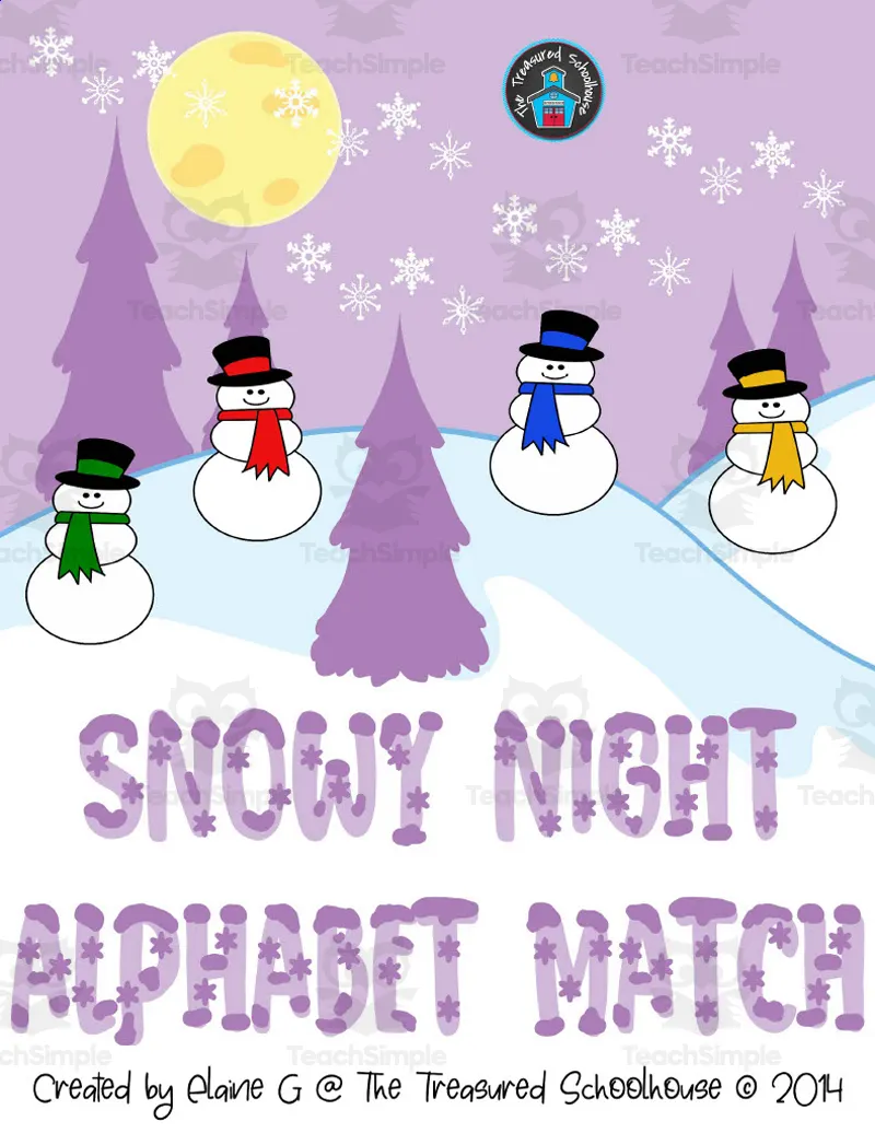Snowy Night Alphabet Match by Teach Simple