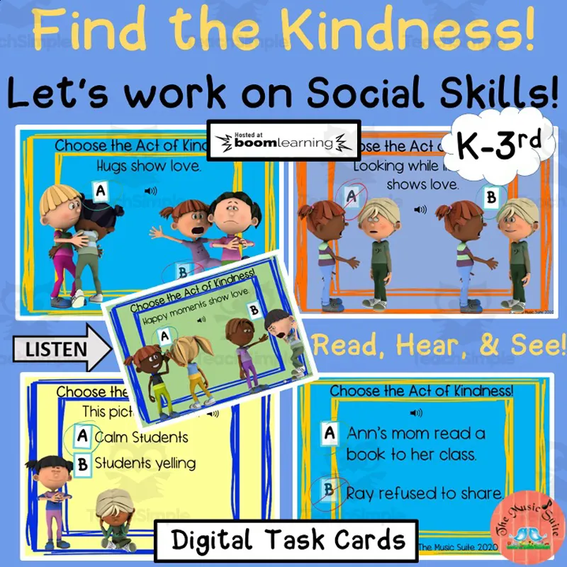Social Skills Boom Cards by Teach Simple