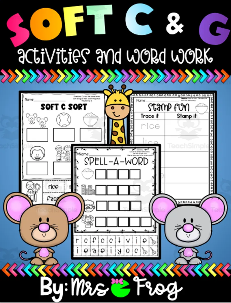 Soft C and G Activities and Word Work by Teach Simple