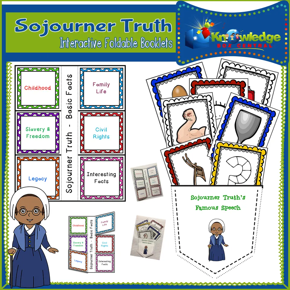 Sojourner Truth Interactive Foldable Booklets – EBOOK by Teach Simple