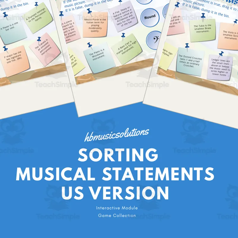 Sorting Musical Statements | Interactive Musical Games - US Version by ...