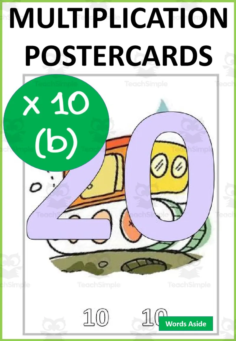 Space Multiplication Repeated Addition Posters x10b by Teach Simple