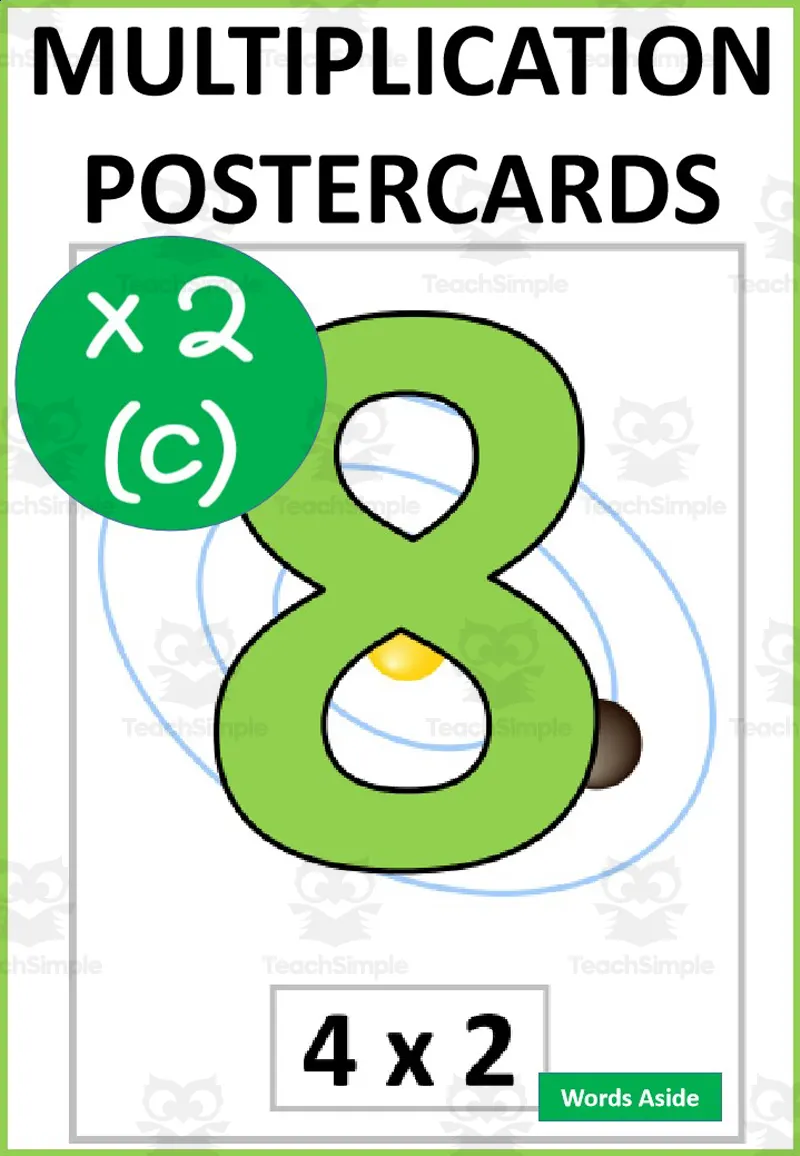 Space Multiplication Repeated Addition Posters x2c by Teach Simple
