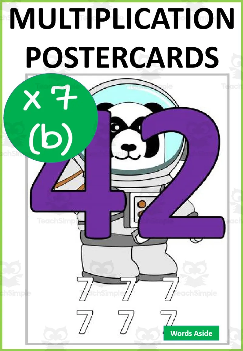 Space Multiplication Repeated Addition Posters x7b by Teach Simple