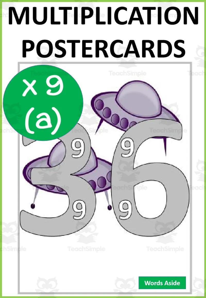 Space Multiplication Repeated Addition Posters x9a by Teach Simple