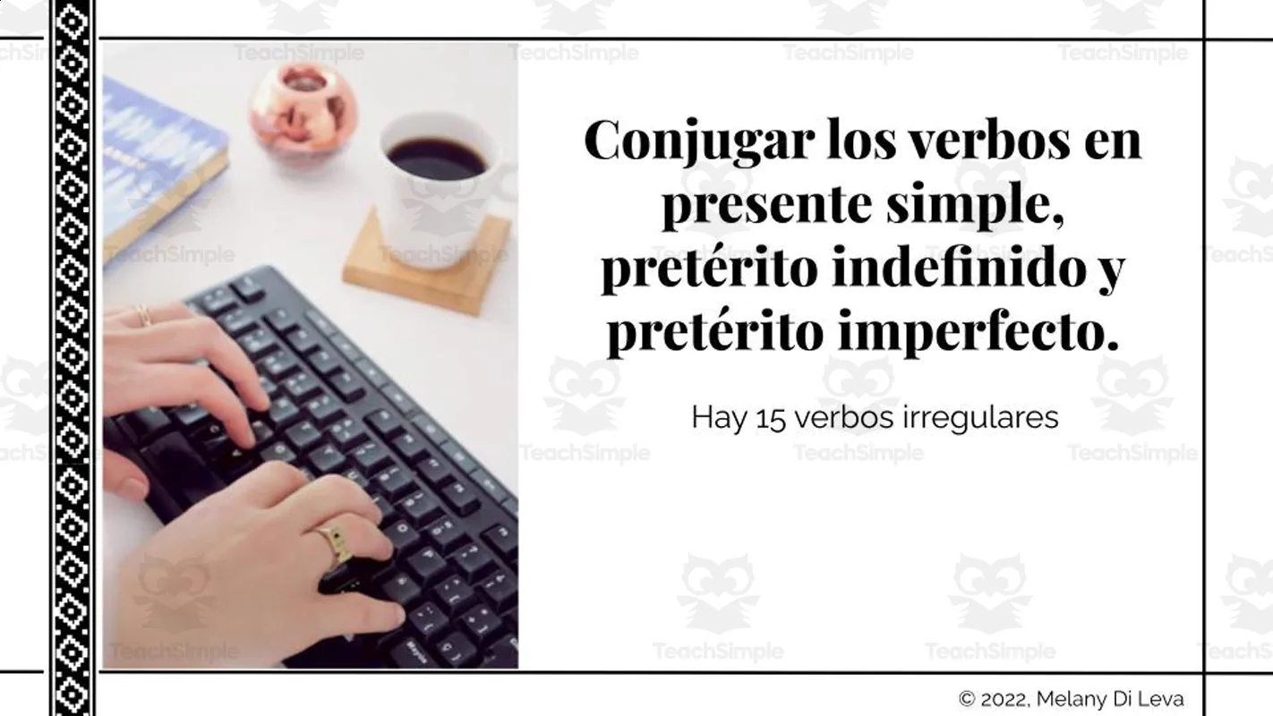 Spanish: Conjugate Irregular Verbs Activity by Teach Simple