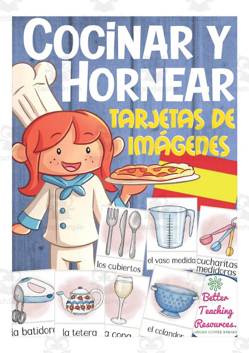 Spanish: Cooking & Baking Flash Cards by Teach Simple