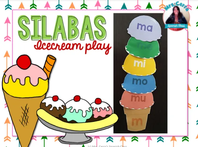 Spanish: Ice Cream Literacy by Teach Simple