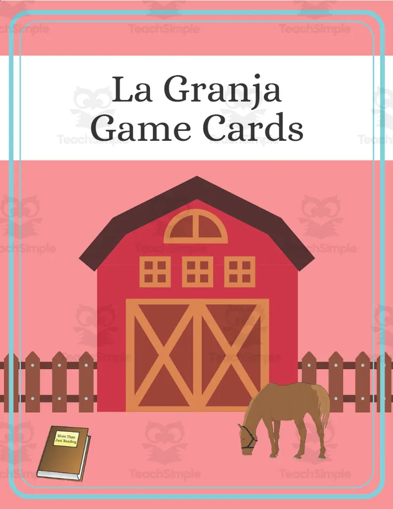 Spanish: La Granja Game Cards by Teach Simple