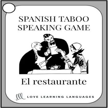 Spanish: Restaurant Vocabulary Taboo Speaking Game by Teach Simple