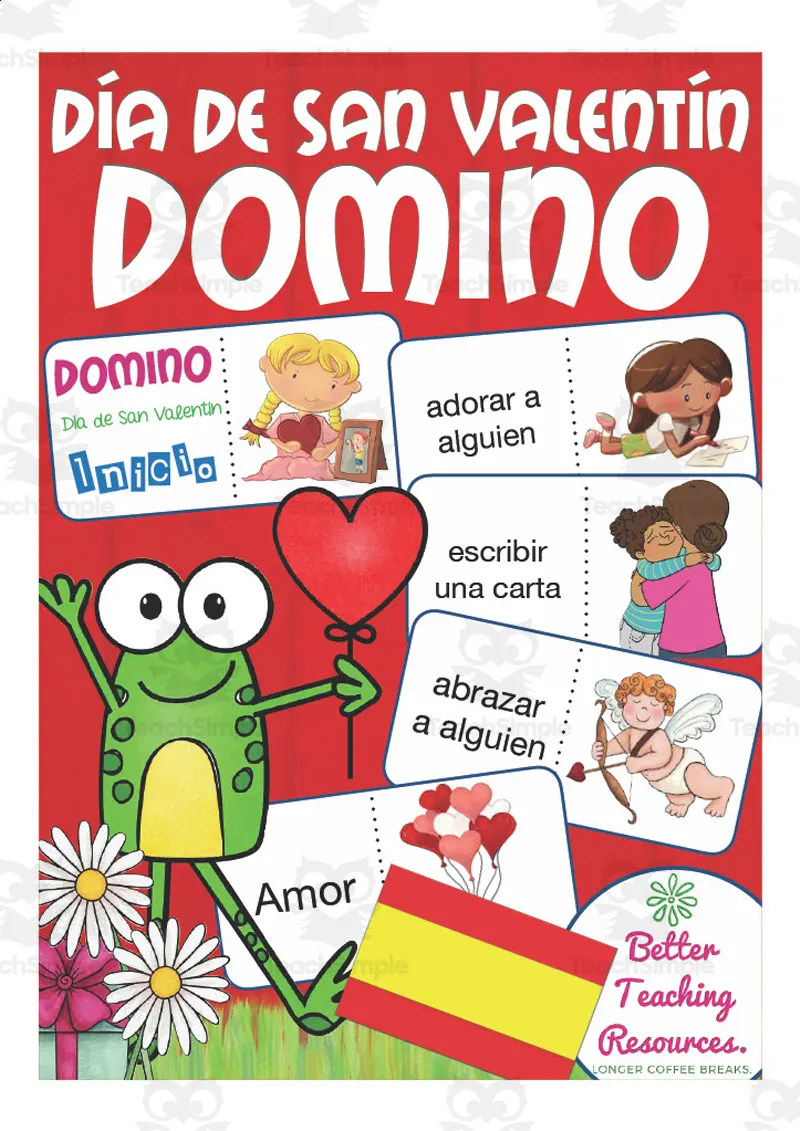 Spanish: Valentine's Day Domino Game | Vocabulary Practice Activity by ...