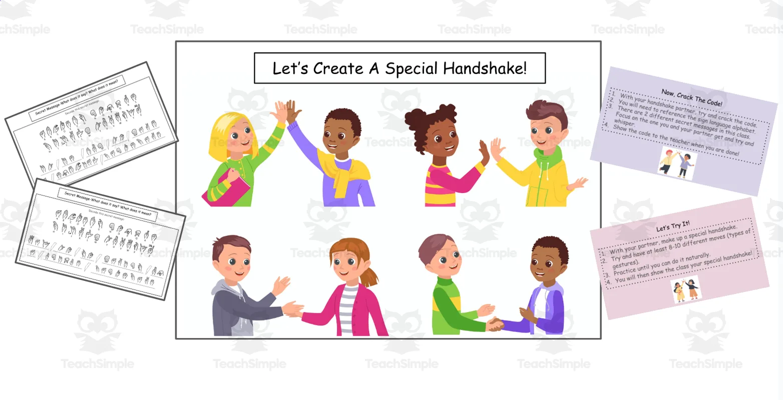 Special Handshake SEL Lesson Plus Handouts by Teach Simple