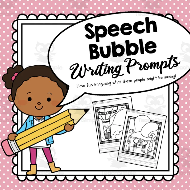 Speech Bubble Writing Prompts | Creative Writing by Teach Simple