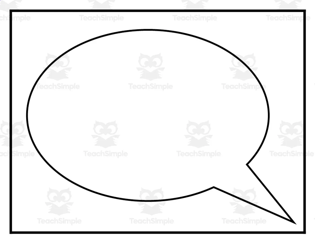 Speech Bubbles Printable by Teach Simple