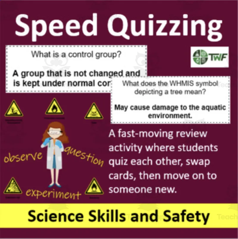 Speed Quizzing – Science Skills and Safety by Teach Simple