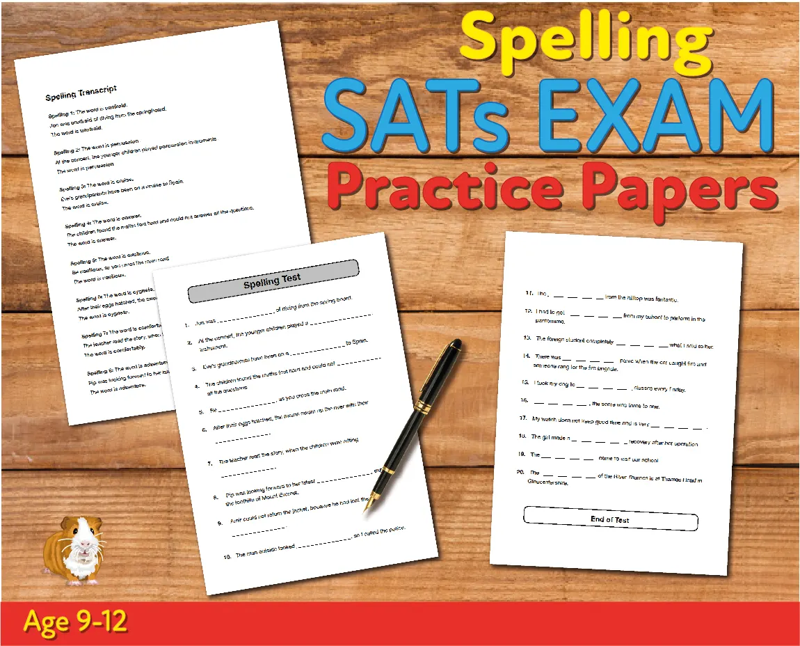 Spelling Practice Papers - Test One (Age 9-12) by Teach Simple