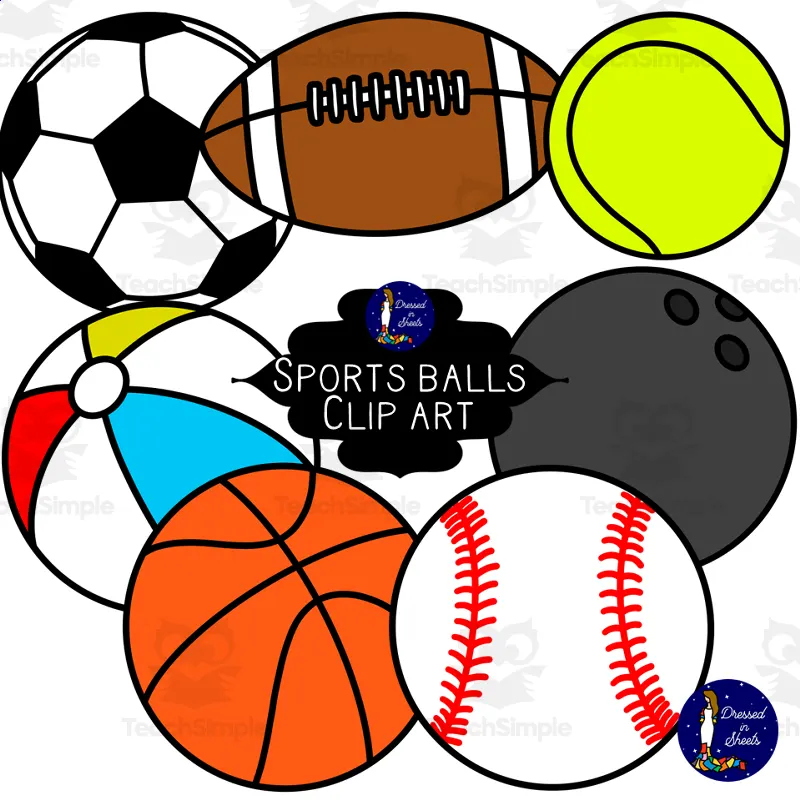Sports Balls Clip Art by Teach Simple