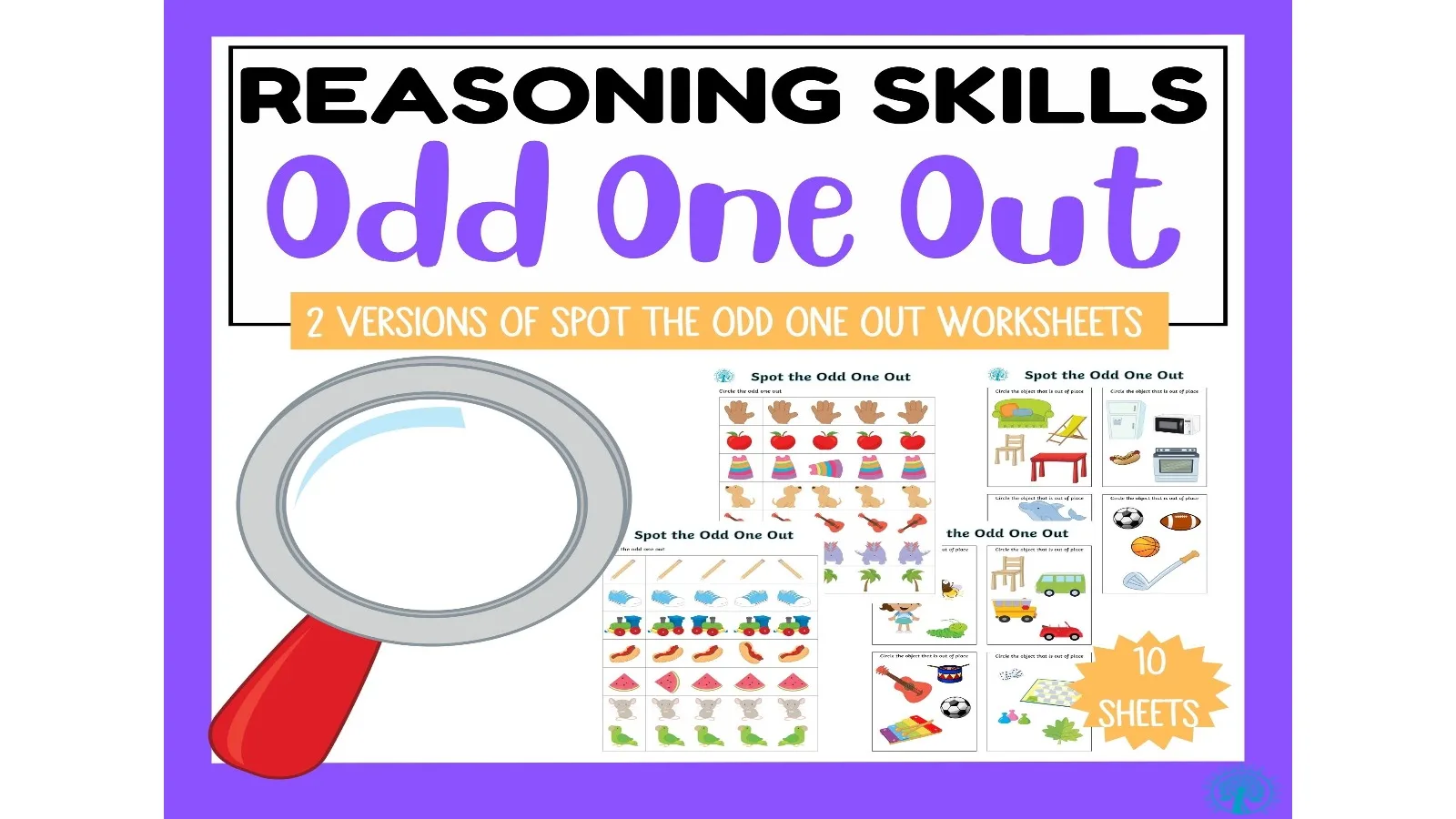 Spot the Odd One Out Worksheets by Teach Simple