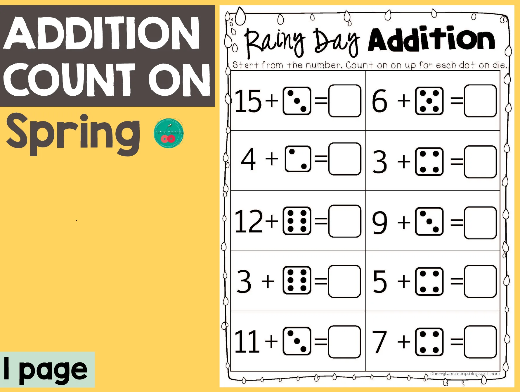 Spring Addition Count On by Teach Simple