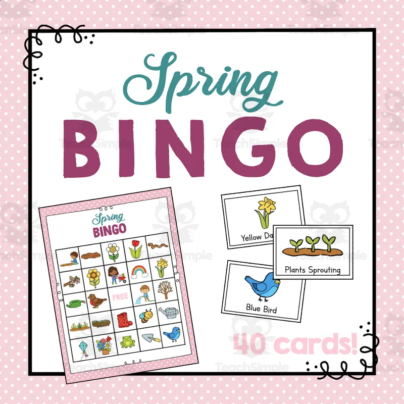 Spring Bingo Game by Teach Simple
