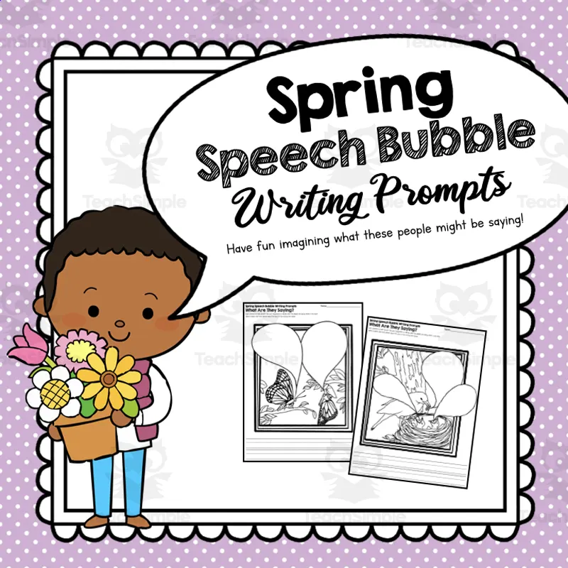 Spring Speech Bubble Writing Prompts | Creative Writing by Teach Simple
