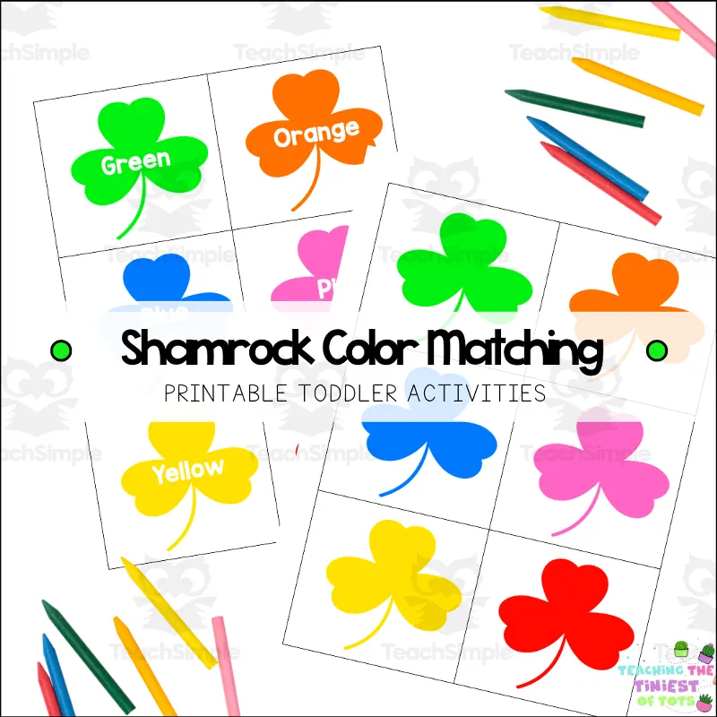 St. Patrick's Day Color Match Shamrock color recognition by Teach Simple