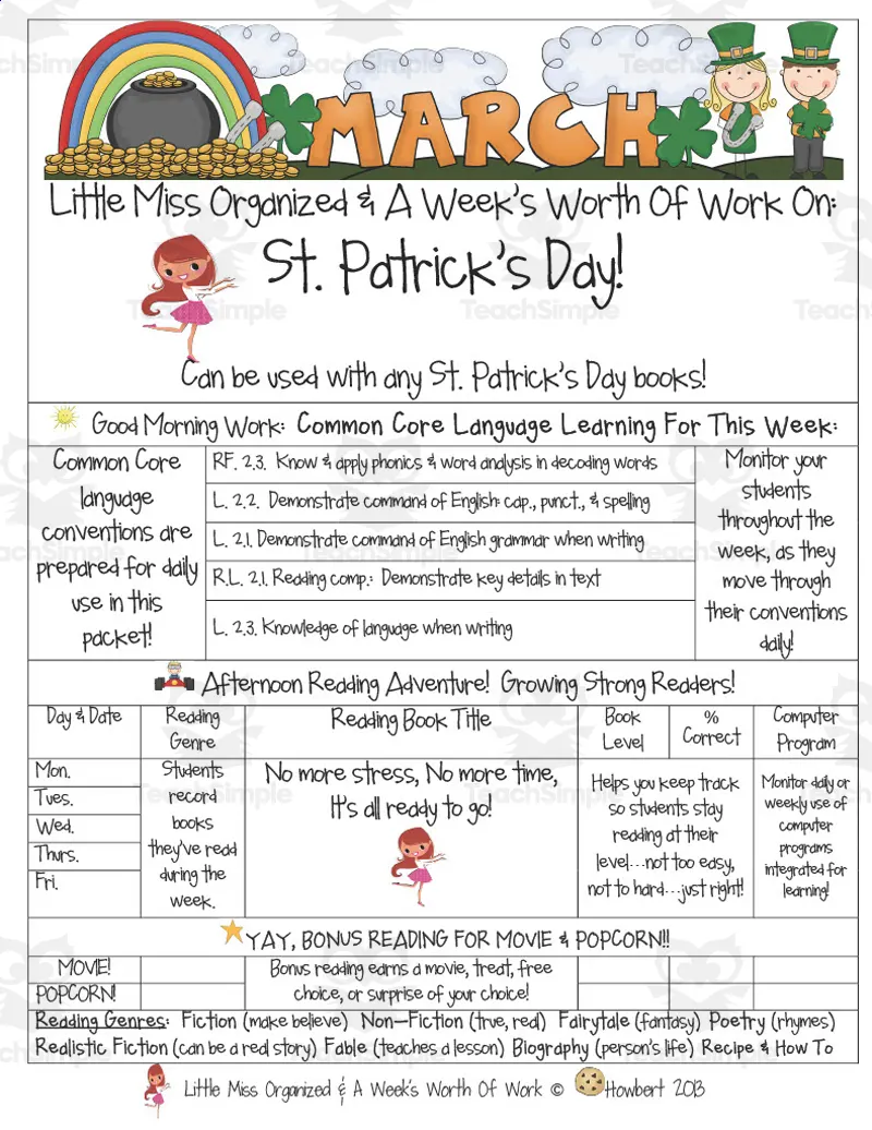 St. Patrick's Day | Reading Activity Packet by Teach Simple